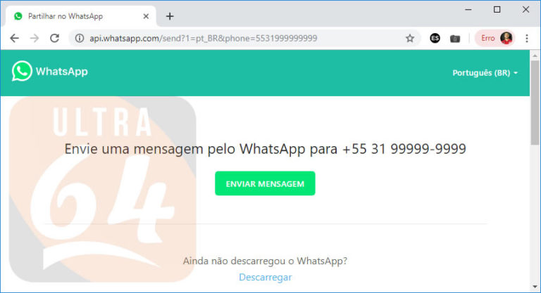 Como fazer um link com o número do whatsapp zap