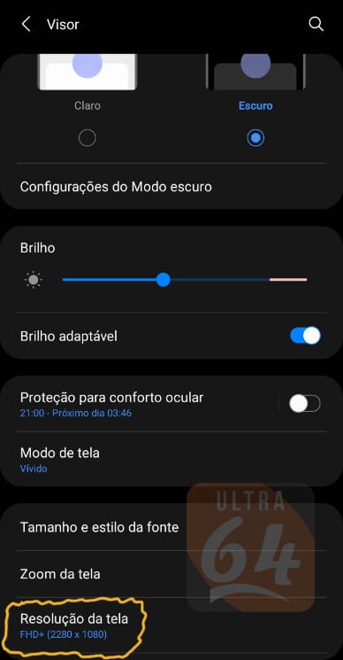 Como alterar a resolução da tela no Samsung Galaxy HD, FHD, WQHD